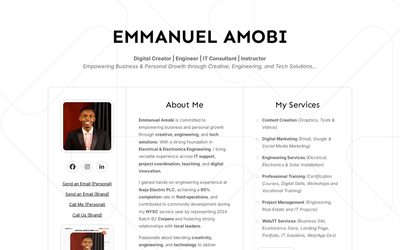 Emmanuel Amobi - Digital Profile